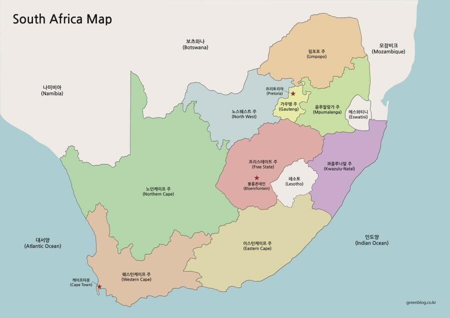 아프리카 지도 3가지 종류 무료 다운로드 - GREEN BLOG