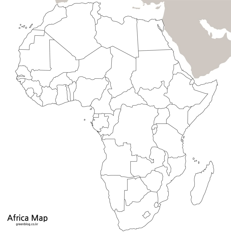 아프리카 지도 3가지 종류 무료 다운로드 - GREEN BLOG