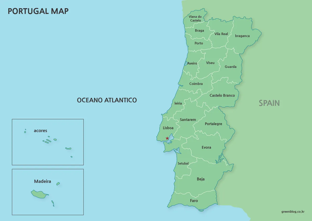 Portugal Maps Download Collection with 3 Regional Layout Versions ...